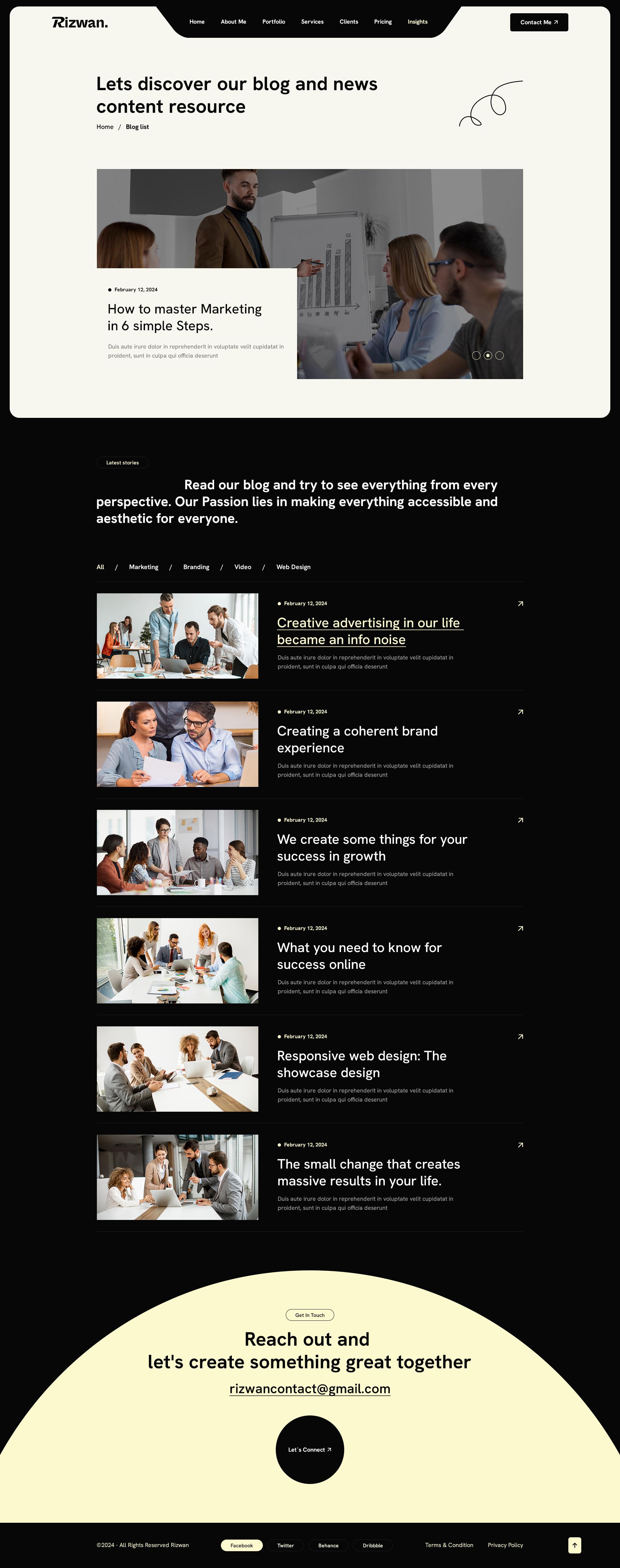 Rizwan - Personal Portfolio PSD Template by craftdzine | ThemeForest